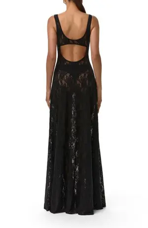 Naked Wardrobe Lace Cutout Maxi Dress