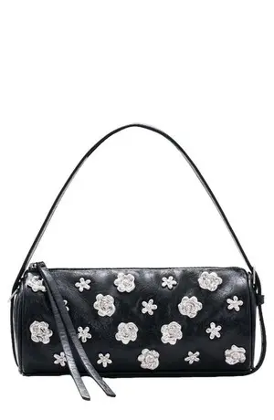 Desigual Small Faux Leather Shoulder Bag - Black