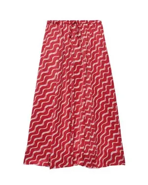 Mint Velvet Satin Printed Maxi Skirt