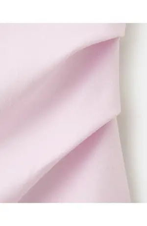 Mango Ruched One-shoulder Top - Pink