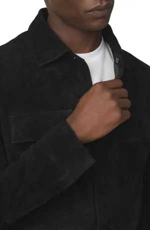 Joe's Jeans Suede Snap-up Overshirt