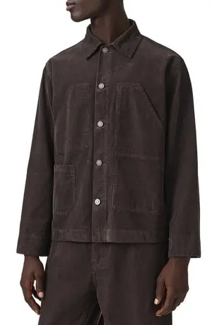 ALLSAINTS Mukesh Corduroy Shacket - Dark Brown