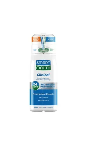 SMARTMOUTH Clinical Zinc Activated Mouthwash Anti-plaque Anti-gingivitis 16 Fl Oz 16 Fl Oz - Clean Mint