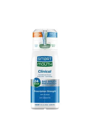 SMARTMOUTH Clinical Zinc Activated Mouthwash Anti-plaque Anti-gingivitis 16 Fl Oz 16 Fl Oz - Clean Mint