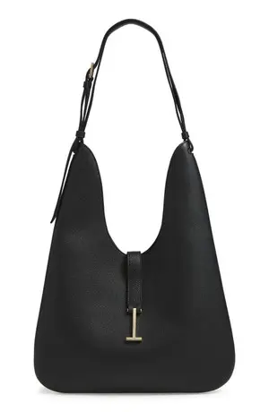 TOM FORD Medium Kara Grained Leather Hobo Bag - Black