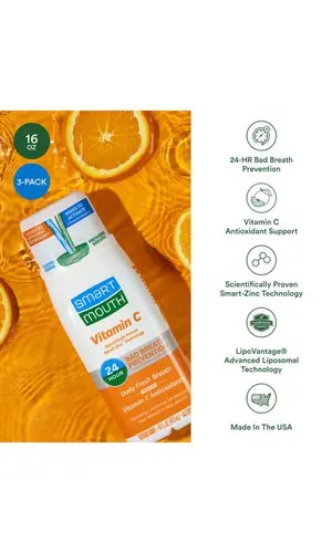 SMARTMOUTH Advanced Liposomal Vitamin C Antioxidant Mouthwash 16 Fl Oz Each