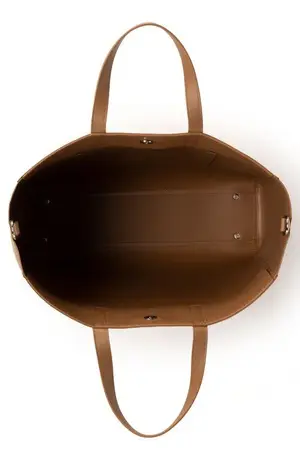 CALPAK Haven Faux Leather Laptop Tote - Toffee