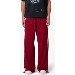 Mnml Side Snap Striped Track Pants - Red