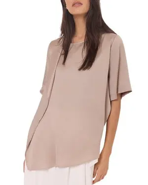 Mint Velvet Satin Ruffle Front Top