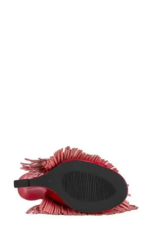 AZALEA WANG Vailyn Patent Fringe Stiletto Sandal