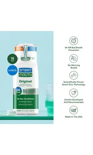 SMARTMOUTH Original Zinc Activated Mouthwash 3 Pack 3 Pack