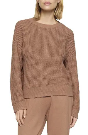Eberjey Recy Crewneck Sweater - Hazelnut