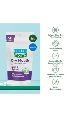 SMARTMOUTH Dry Mouth Dual-action Sugar-free Mints 50 Count