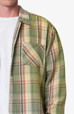 Mnml Vintage Plaid Flannel Shirt