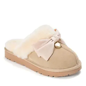 DEARFOAMS Sydney Dream Bow Scuff Slippers - Sand