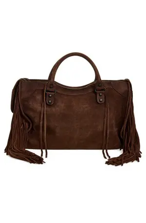 Balenciaga Medium Le City Suede Satchel