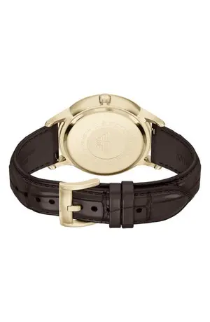 Emporio Armani Archetipo Leather Strap Watch