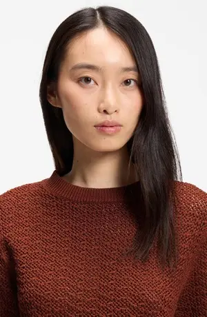 BOSS Folearia Short Sleeve Cotton Sweater