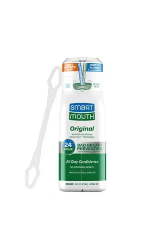 SMARTMOUTH Original Zinc Activated Mouthwash And Tongue Cleaner 16 Fl Oz - Fresh Mint