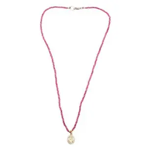 MADISON BEVERLY HILLS Ruby Mary Pendant Necklace - Pink