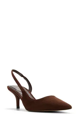 Aldo Stessy Slingback Pointed Toe Pumps - Dark Brown