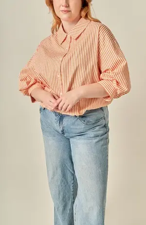 English Factory Striped Balloon Sleeve Shirt