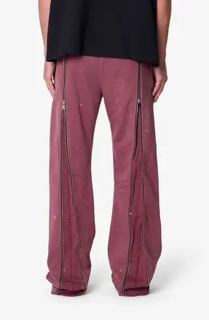Mnml Rivet Zipper Flare Sweatpants