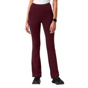 JAANUU Perri Ultra-soft Yoga Scrub Pants - Burgundy
