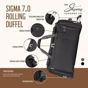 SKYWAY Sigma 7.0 Softside X-large Rolling Duffel Bag - Black