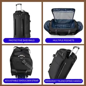 SKYWAY Sigma 7.0 Softside X-large Rolling Duffel Bag - Black