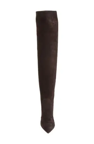 GIANVITO ROSSI Over The Knee Stiletto Boots - Moka