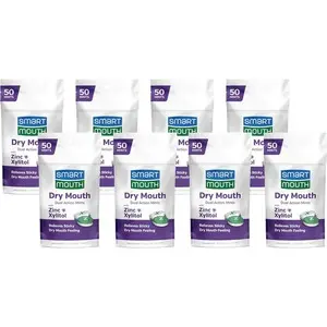 SMARTMOUTH Dual-action Sugar-free Dry Mouth Mints With Zinc And Xylitol 50 Count - Mellow Mint