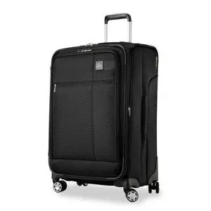 SKYWAY Sigma 7.0 Softside Expandable 24" Medium Checked Spinner Luggage - Black