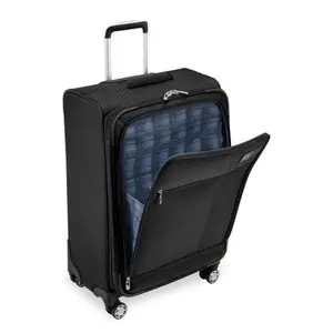 SKYWAY Sigma 7.0 Softside Expandable 24" Medium Checked Spinner Luggage - Black