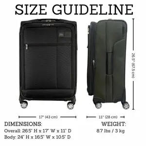SKYWAY Sigma 7.0 Softside Expandable 24" Medium Checked Spinner Luggage - Black