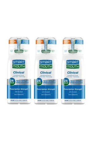 SMARTMOUTH Clinical Activated Zinc Ion Mouthwash 16 Fl Oz 3 Pack Flavor - Clean Mint