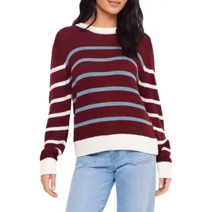 Karen Kane Striped Crewneck Sweater - Multi Color