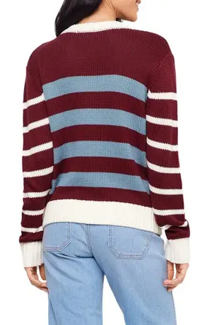 Karen Kane Striped Crewneck Sweater