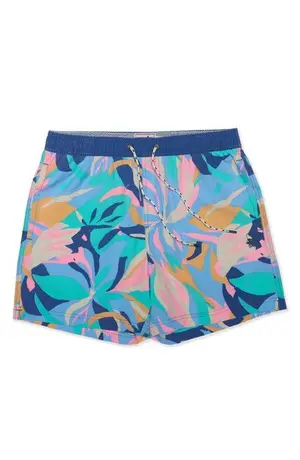 PARTY PANTS Floral Swim Trunks