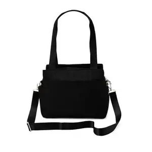 BAGGALLINI Coastal Flip Lock Trio Satchel - Black