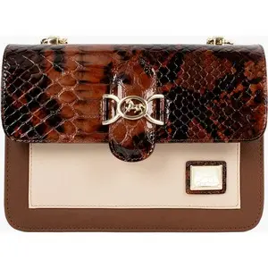 Cavalinho Leather Shoulder Bag - Camel Brown/beige