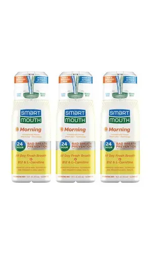 SMARTMOUTH Advanced Liposomal Zinc-activated Morning Mouthwash 16 Fl Oz Each - Invigorating Mint