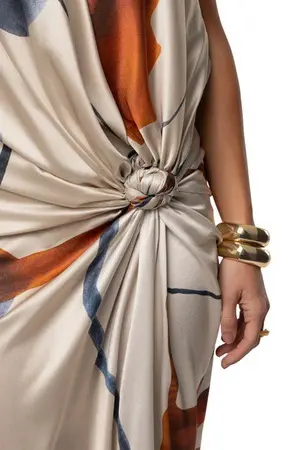 JLUXLABEL Malibu Satin Halterneck Maxi Dress