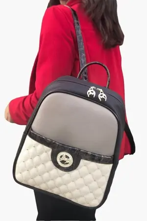 CAVALINHO Craft 538 Quilted Leather And Canvas Backpack - Brown