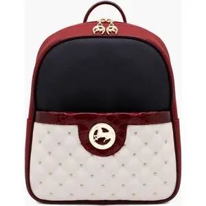 Cavalinho Croc Effect Trim Backpack - Navy/white/red
