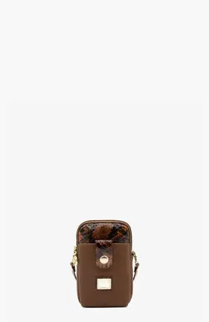 CAVALINHO Cherry Blossom 430 Phone Crossbody Bag - Camel Brown