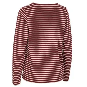TRESPASS Yarn Dyed Stripe Long Sleeve Shirt - Dark Cherry