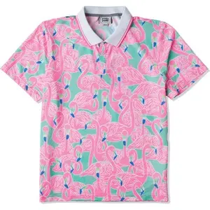 PARTY PANTS Buncha Mingos Performance Polo - Mint Green