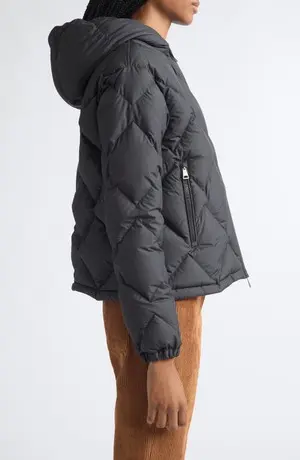 Moncler Arvouinne Quilted Down Jacket With Hood