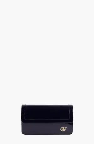 CAVALINHO Iconic 648 Patent Leather Clutch Shoulder Bag - Navy